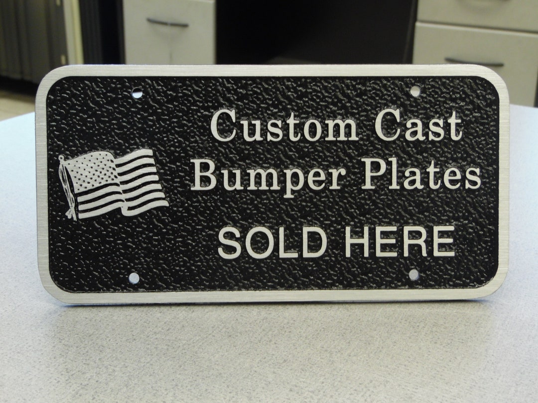 Custom Cast Aluminum Bumper Plaques - Etsy