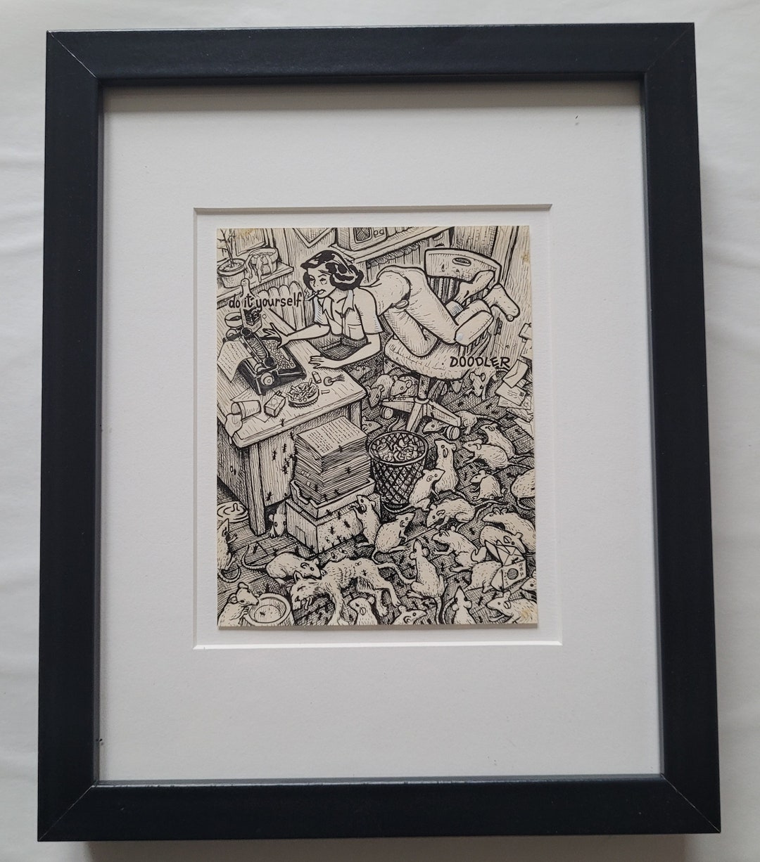 Original 'do It Yourself Doodler' Doodle Pad Drawing by David Jablow ...