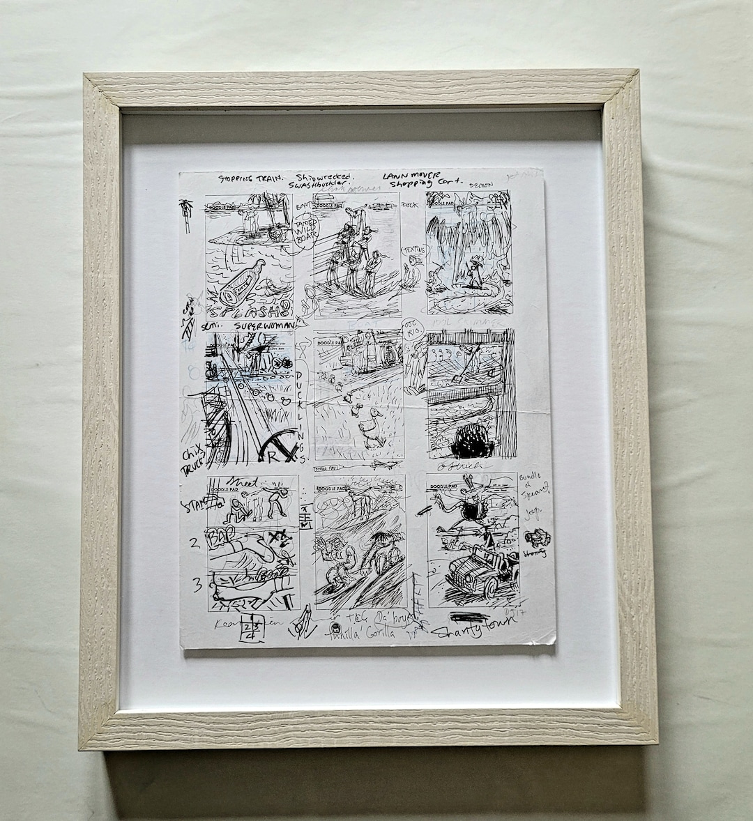 Framed Thumbnail Drawing by David Jablow Doodle Pad Art Original ...