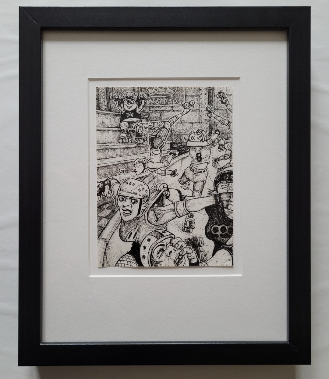 Original 'round Figures' Doodle Pad Drawing by David Jablow 'derby ...