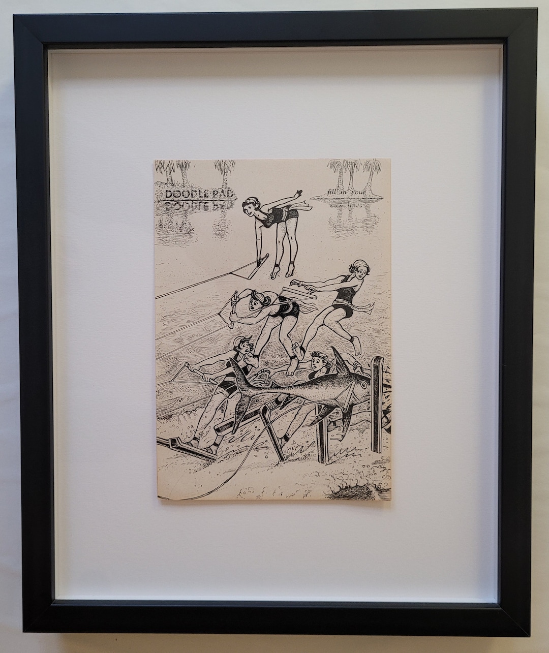 Framed Original Doodle Pad Drawing by David Jablow 'pyramid' 2018 Ink ...