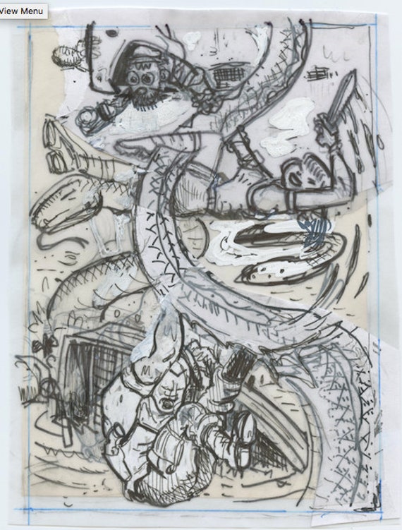 Preliminary Drawing by David Jablow Doodle Pad Art | Etsy