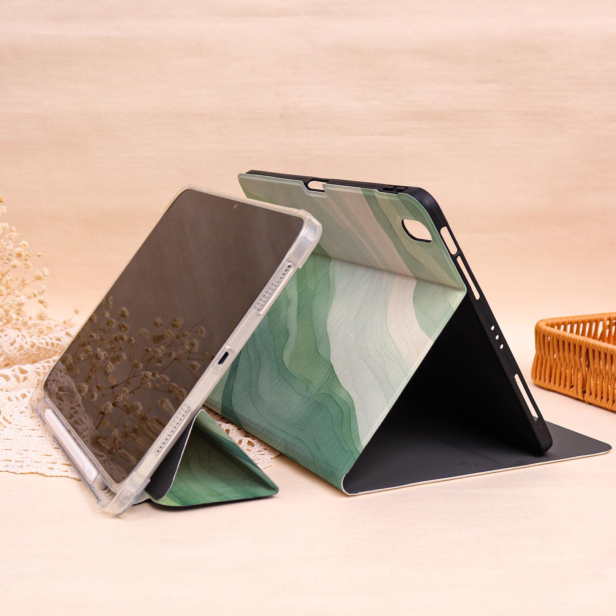 Sage Green Watercolor Swirl iPad Case for iPad Pro/air/mini A16,ipad 9 ...