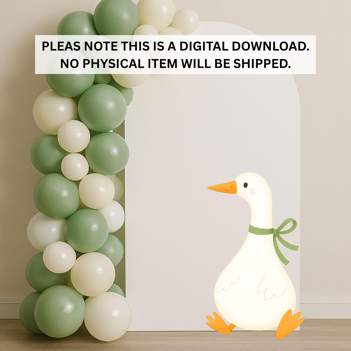 Printable Goose Cutout: Silly Goose Birthday Party Decor (PNG File ...