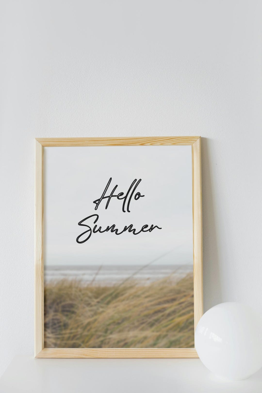 Hello Summer Print, Summer Vibe Printable, Summer Wall Print, Living ...