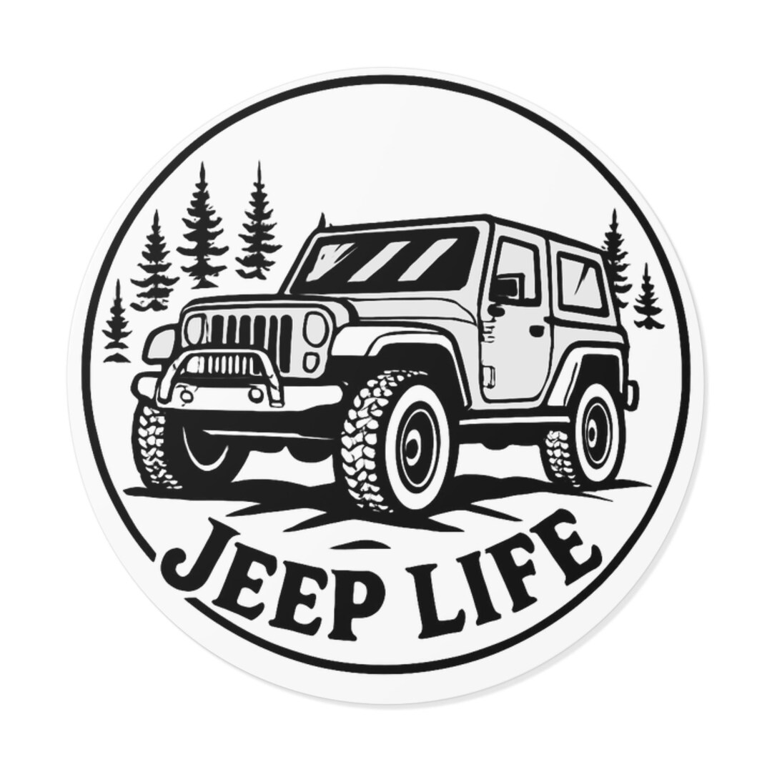 Jeep Life Vinyl Sticker – Off-road Adventure Decal for Cars, Bumpers ...