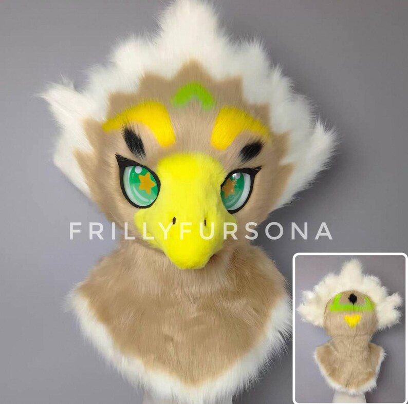 Kemono Fursuit Head, Dino Mask 3D Printed Fursuit Head Premade, Dragon ...