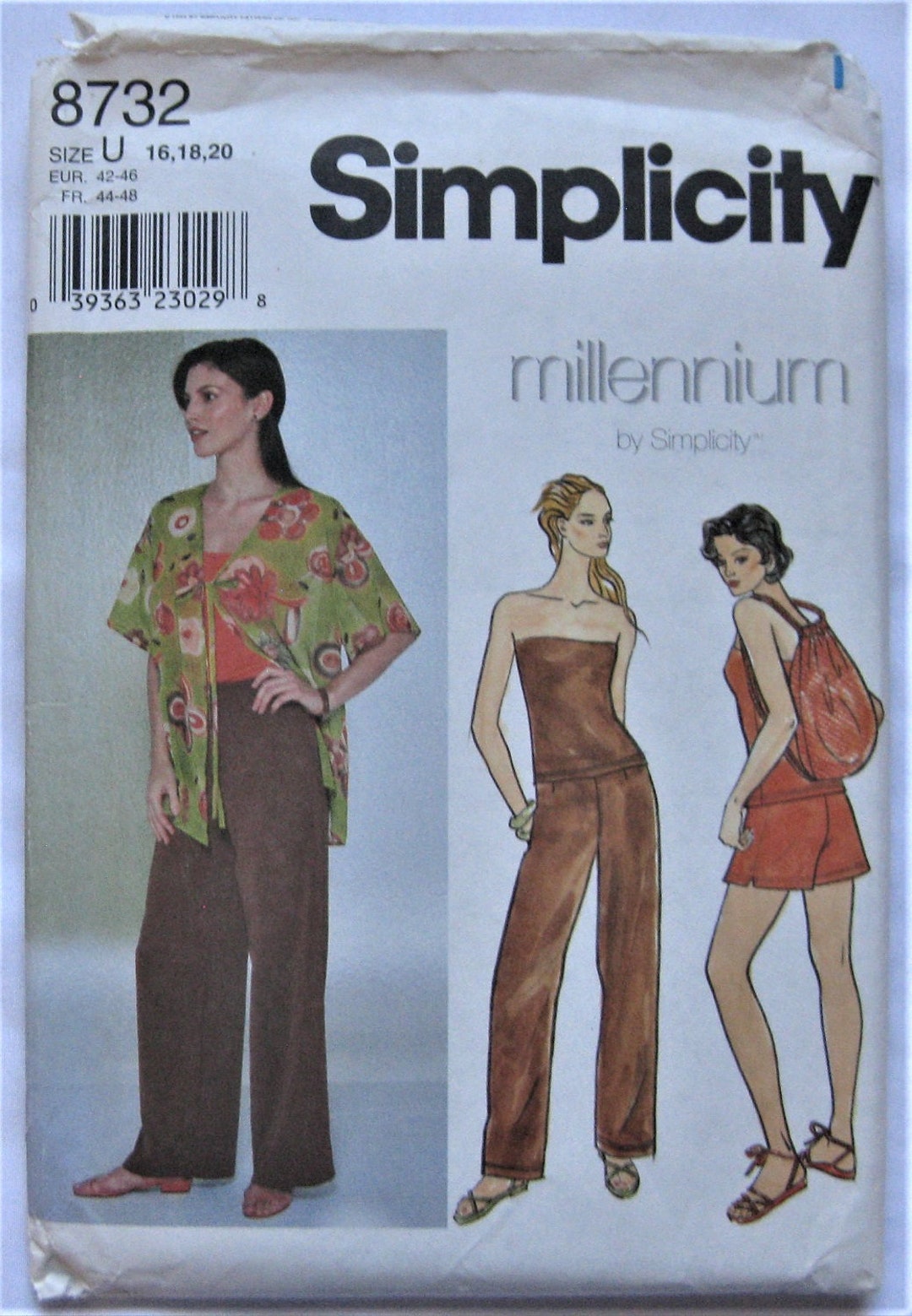 Simplicity Pattern 8732 Misses' Jacket, Pants, Shorts, Bag and Top ...