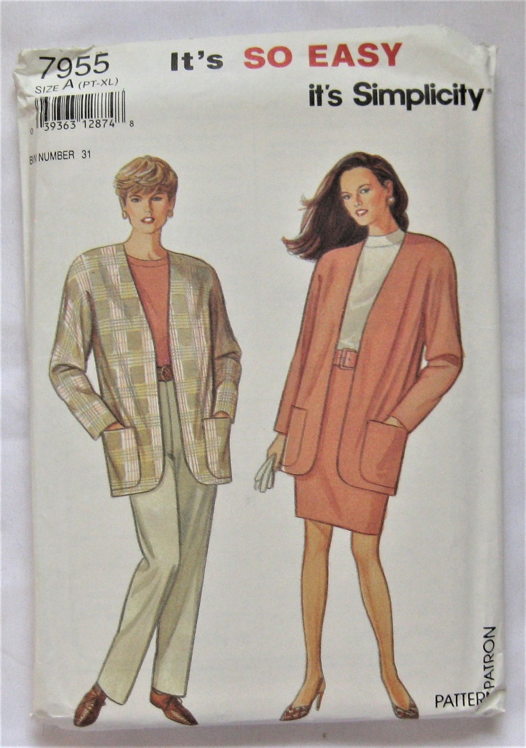 Simplicity Pattern 7955 It's so Easy Misses' Unlined Jacket, Pants and ...