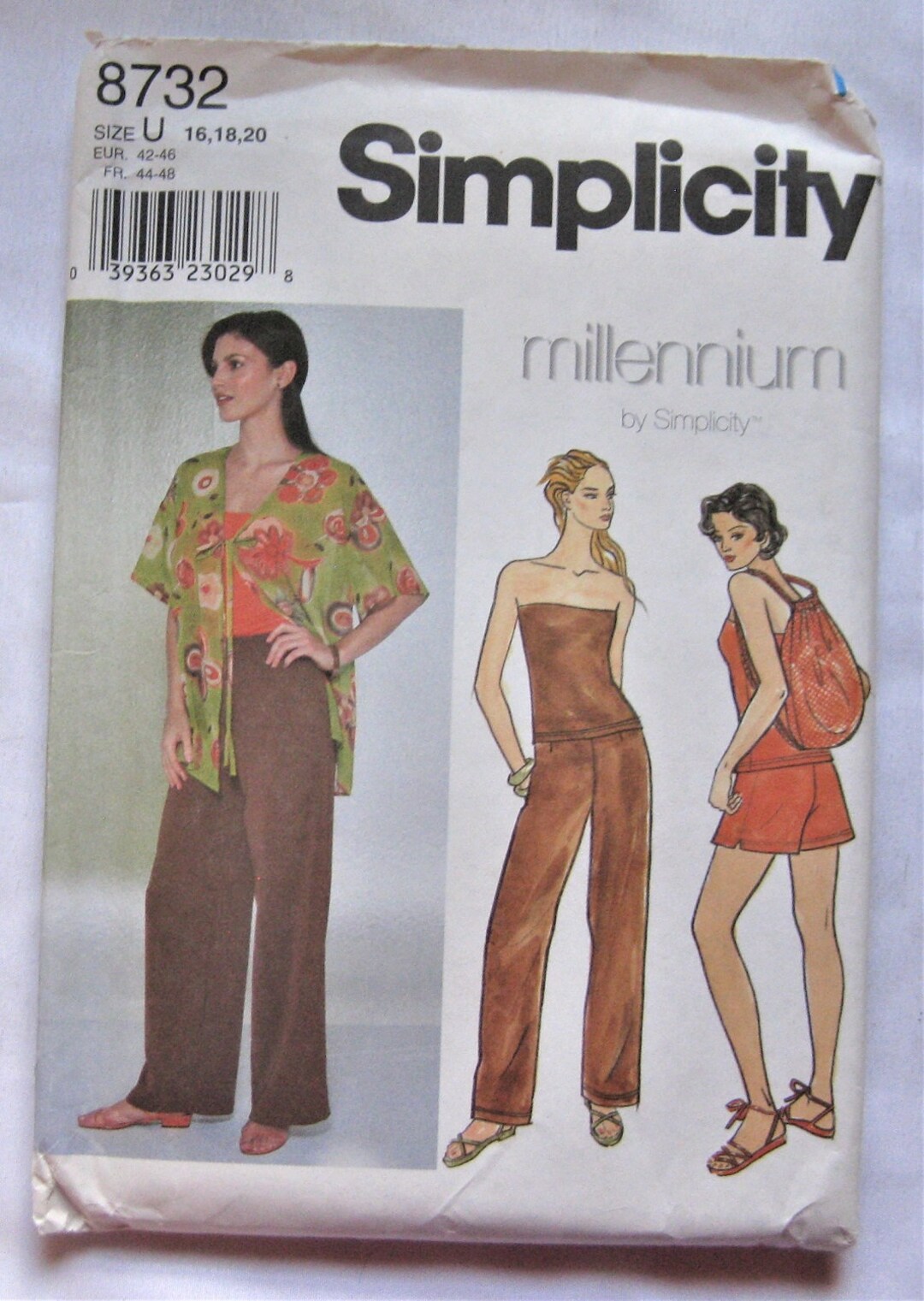 Simplicity Millennium Pattern 8732 Misses' Jacket, Pants, Shorts, Top ...