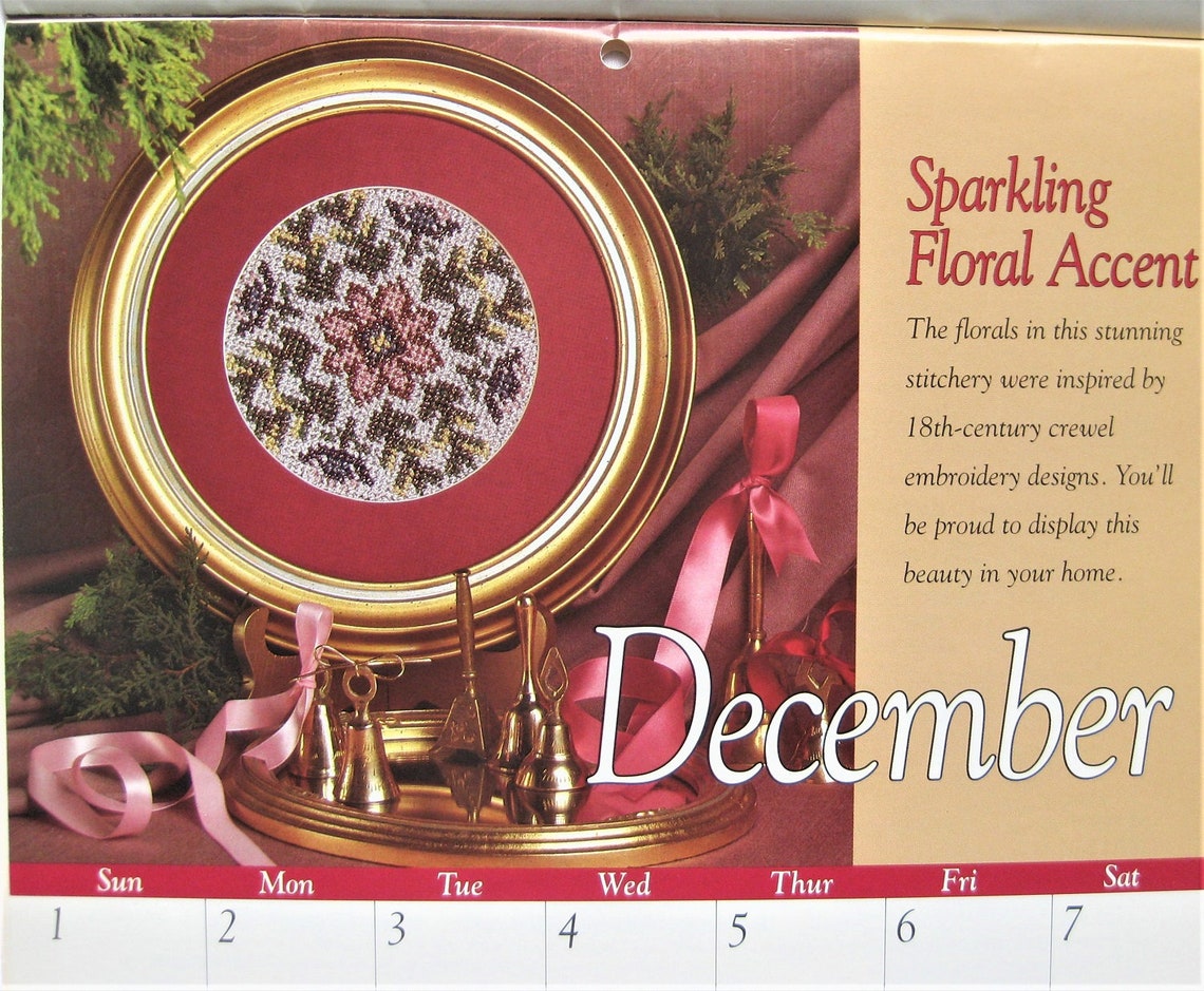 Plastic Canvas Calendar 1991 - Etsy