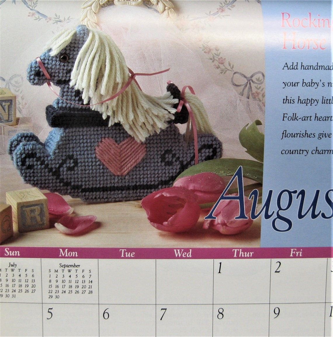 Plastic Canvas Calendar 1991 - Etsy