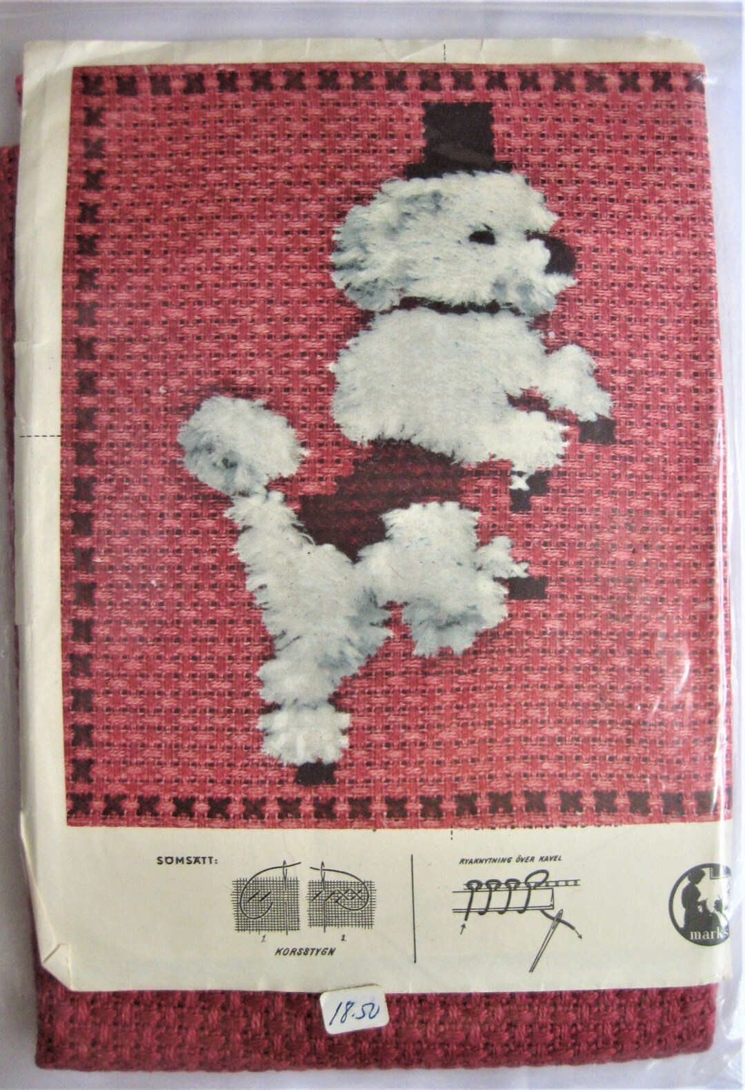 Marks Swedish Cross Stitch Rya Pillow Kit #2056 - Etsy