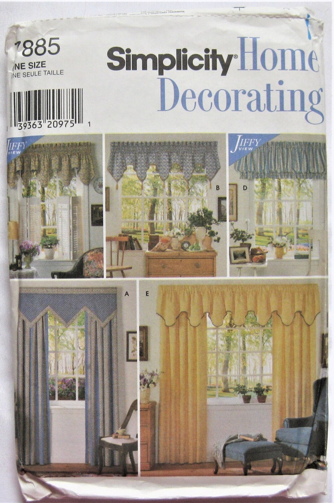 Simplicity Home Decorating Pattern 7885 Window Treatments - Etsy