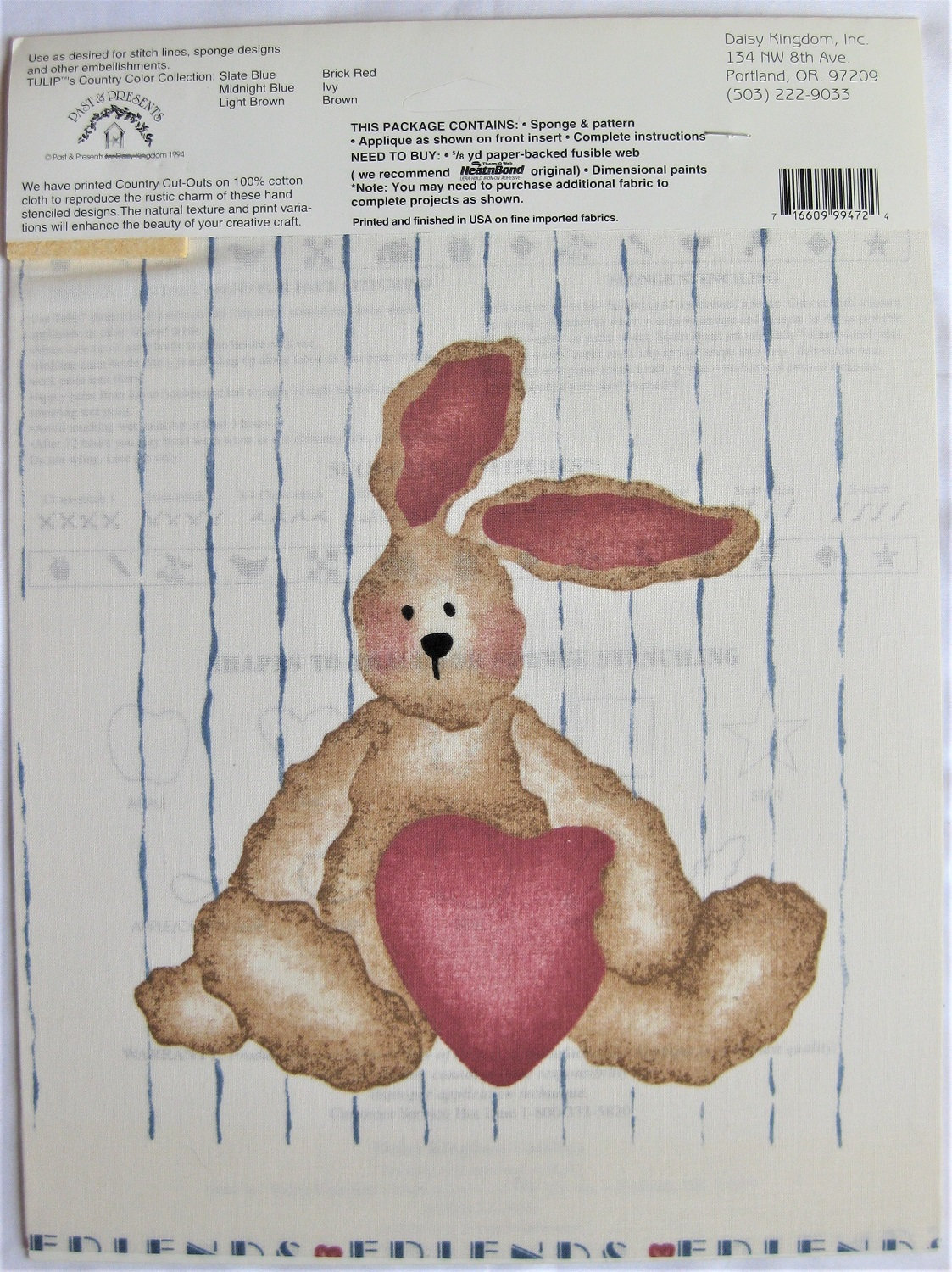 Daisy Kingdom Country Cut-outs No-sew Applique Fabric Panel Friends # ...