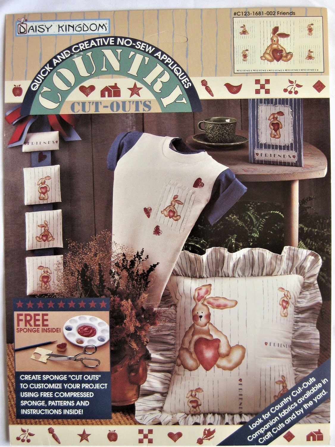 Daisy Kingdom Country Cut-outs No-sew Applique Fabric Panel Friends # ...