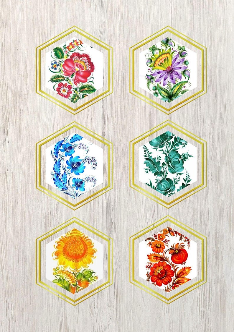 Ukrainian Folk Flower Coloring Pages | Petro-petrykivka Style (PDF ...