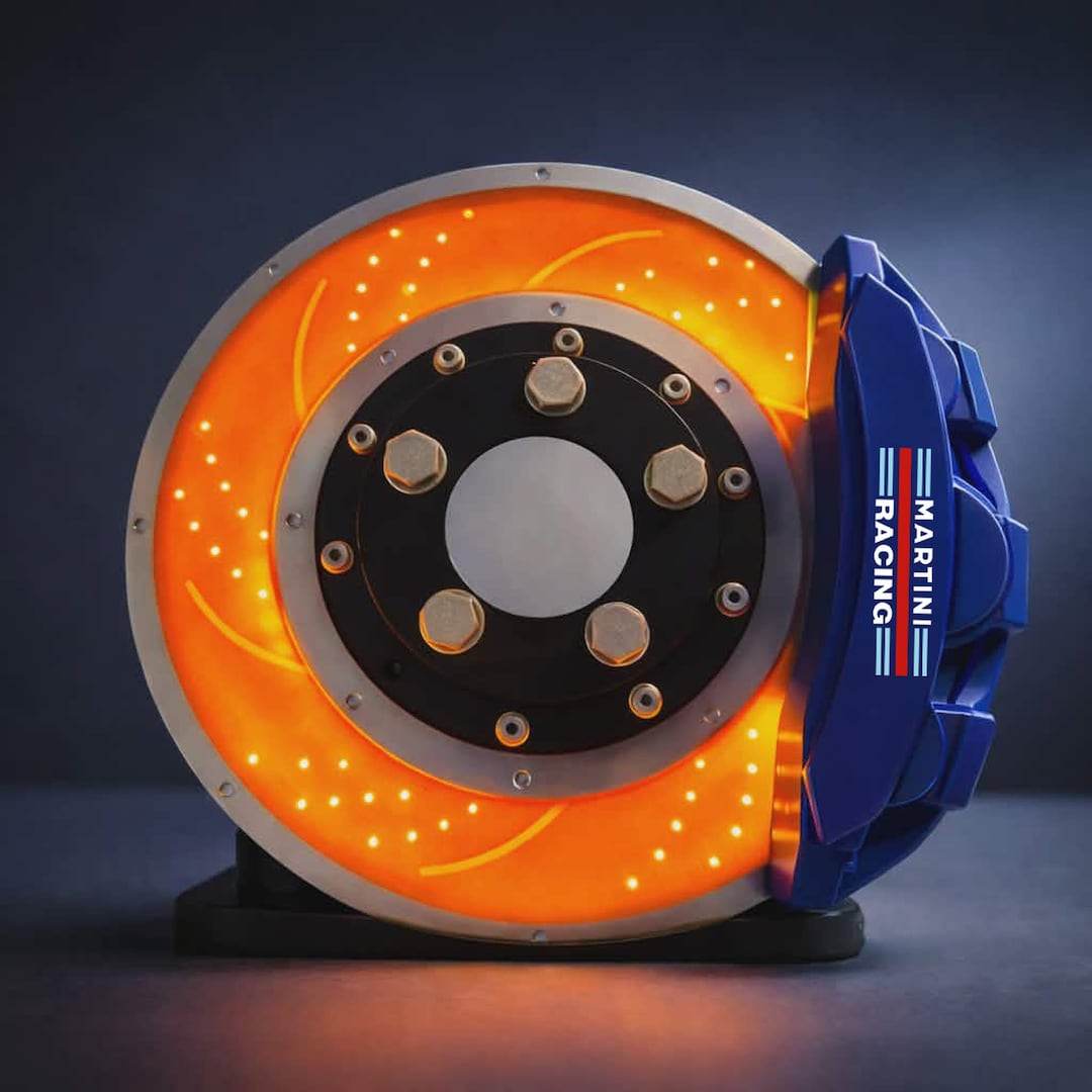 Racing Brake Disc LED Lamp – Martini Racing Inspired Desk Light ...