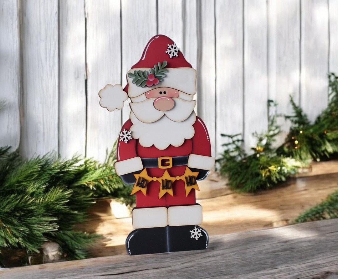 Standing Santa Claus Shelf Sitter Christmas | Santa Christmas Ho Ho Ho ...