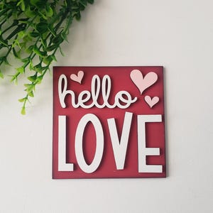 Hello Love Sign | Interchangeable Frame | Valentine Sign Inserts ...