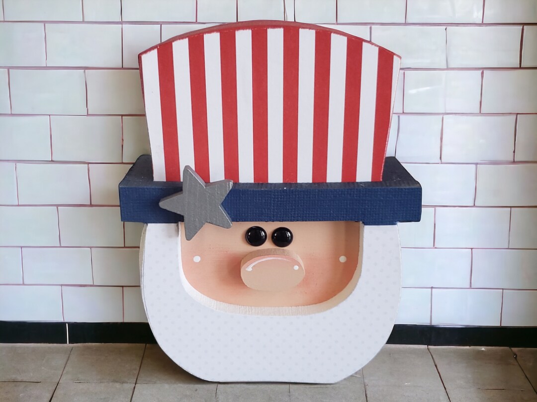 Wooden Uncle Sam - Uncle Sam - Fourth of July Decor - Americana ...