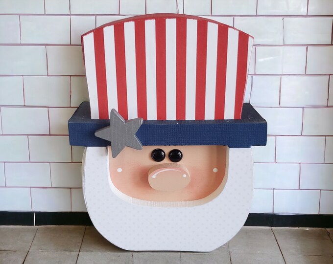 Wooden Uncle Sam - Uncle Sam - Fourth of July Decor - Americana ...