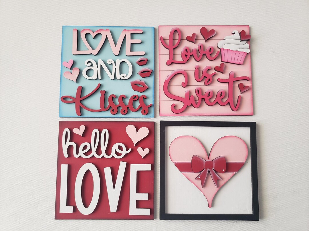 Hello Love Sign | Interchangeable Frame | Valentine Sign Inserts ...