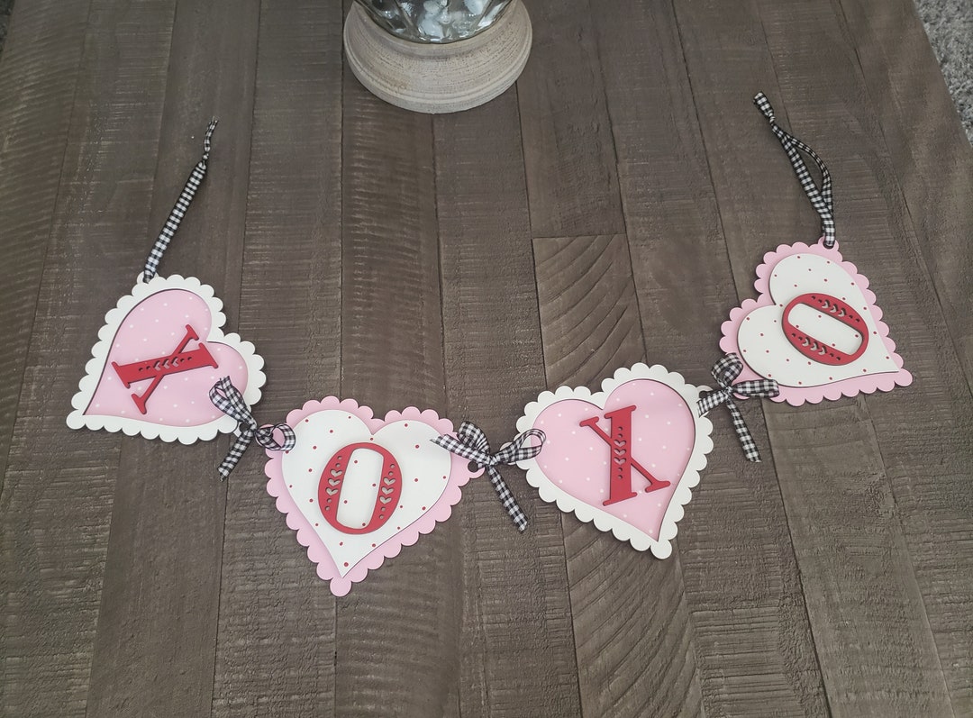 XOXO Valentine Banner | Valentine's Day | Valentine Heart | Banner ...