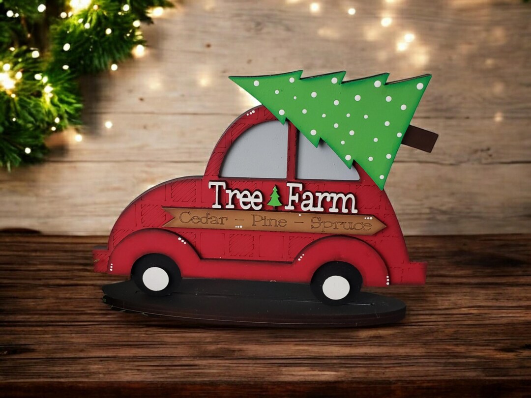 Tree Farm Car | Christmas Mantle Decor Home Decor | Christmas ...