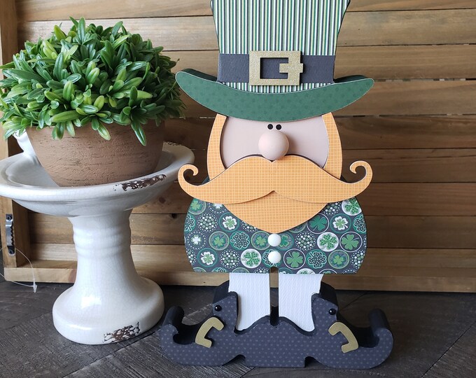 Wooden Standing Leprechaun - Leprechaun - St Patrick's Day Decoration ...