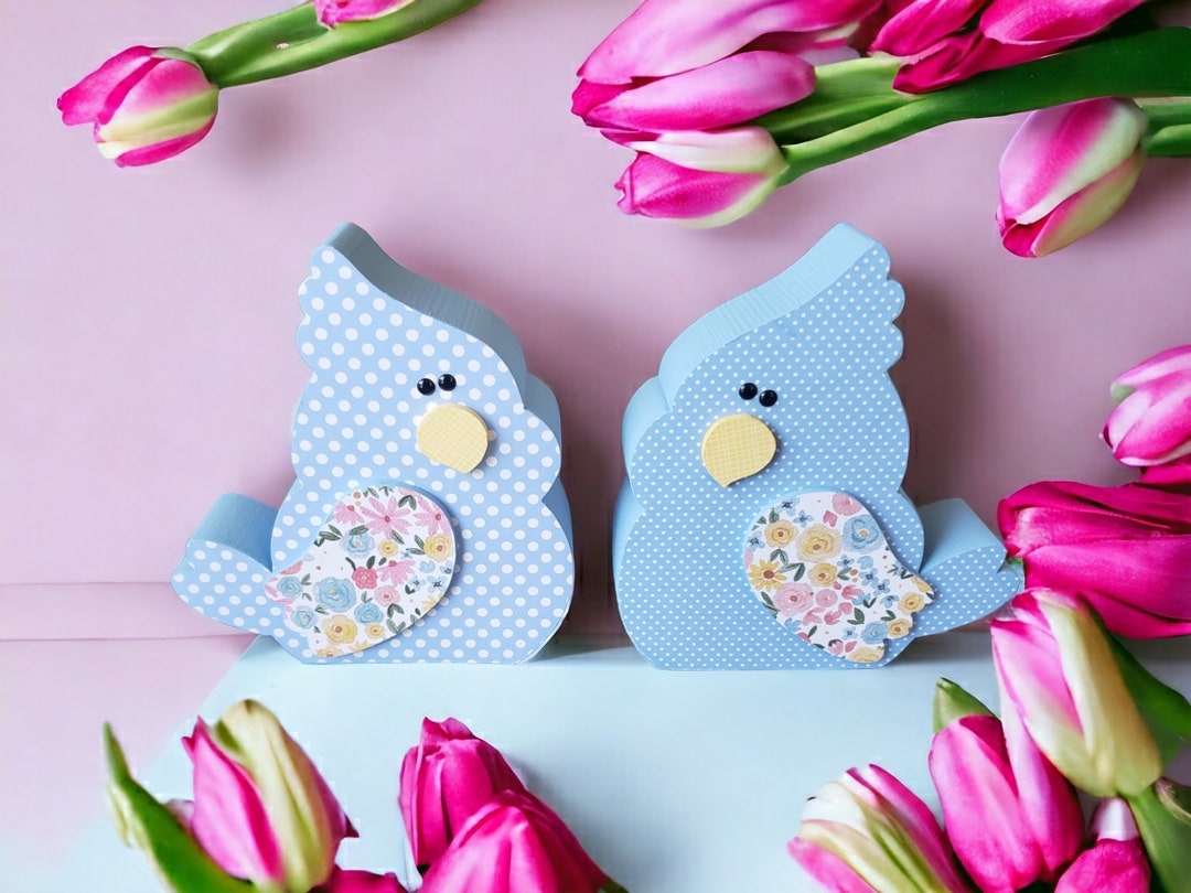 Wooden Blue Bird, Spring Decor, Spring Decoration - Etsy