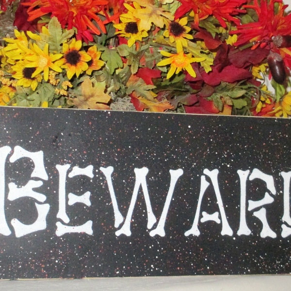 Beware Sign - Etsy