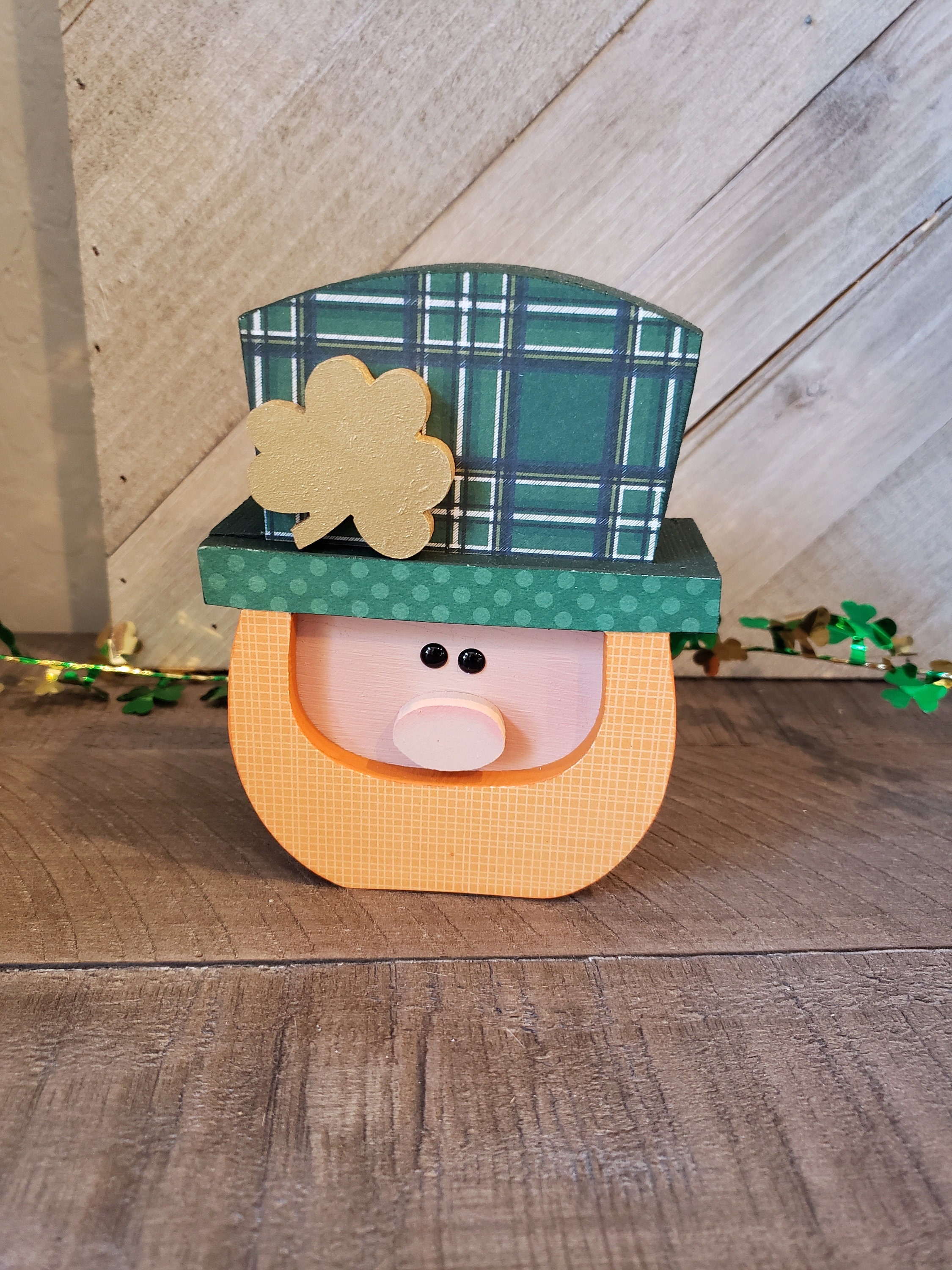 Happy St Patrick's Day - Wooden Leprechaun - St. Patrick's Day Decor ...