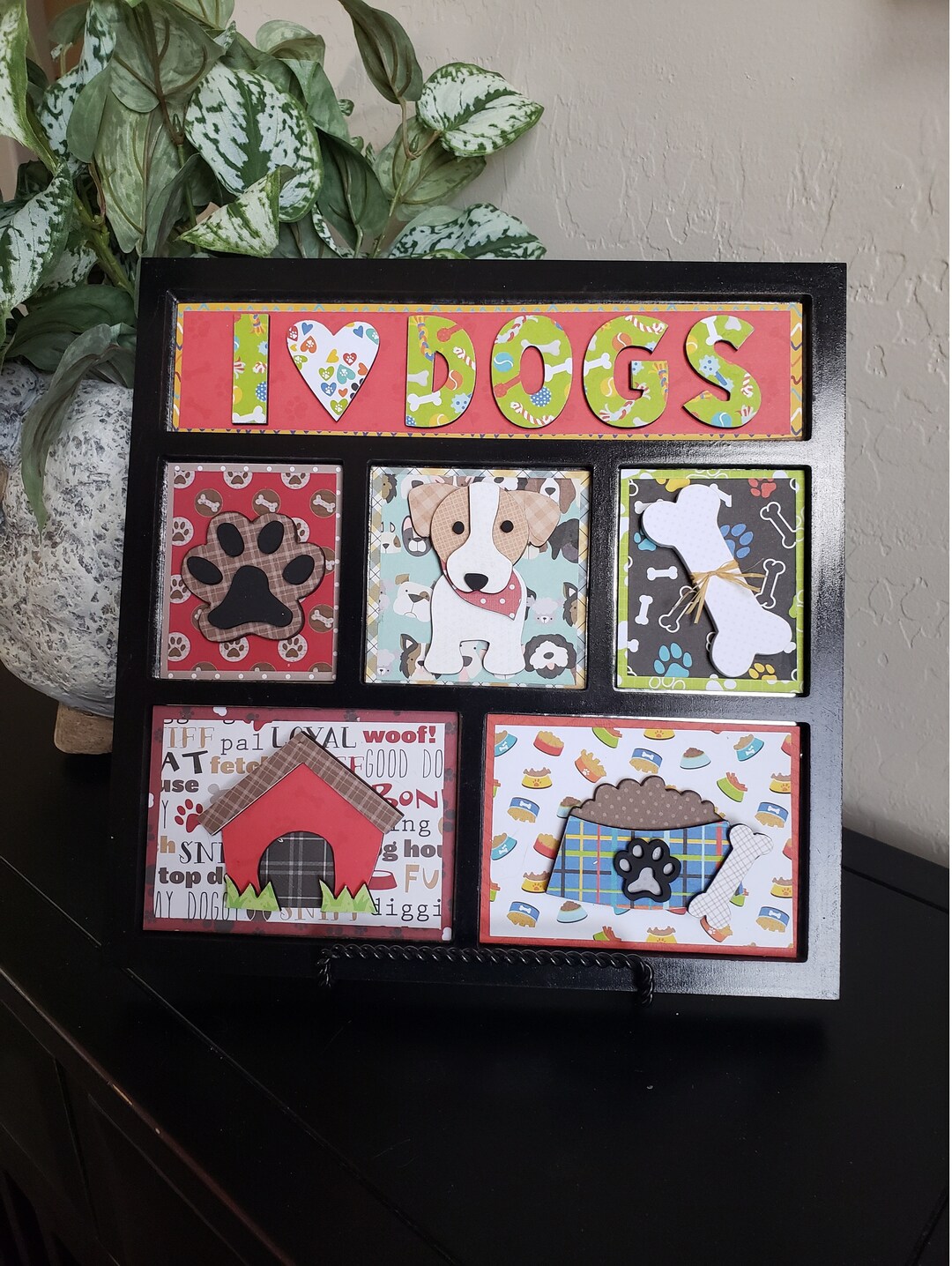 Magnetic Shadow Box, Wooden Dog Accents, Dog Shadow Box, Dog Lover, I ...