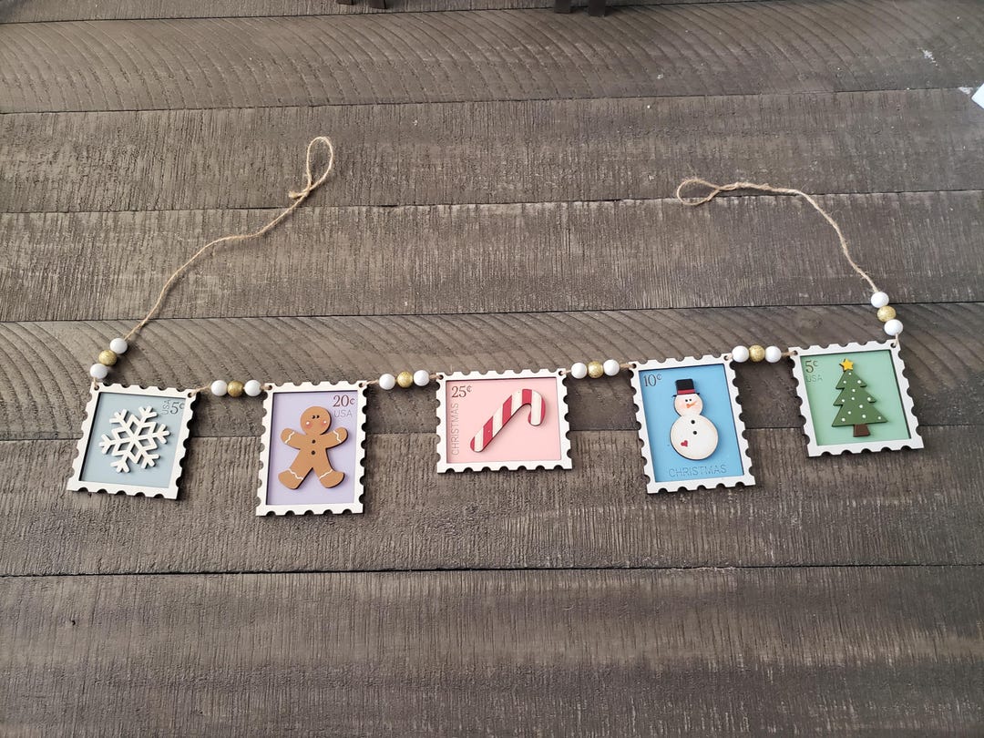 Letters to Santa Garland / Christmas Letters Decor / Mantle Decor ...