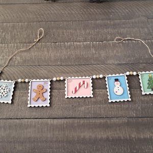 Letters to Santa Garland / Christmas Letters Decor / Mantle Decor ...