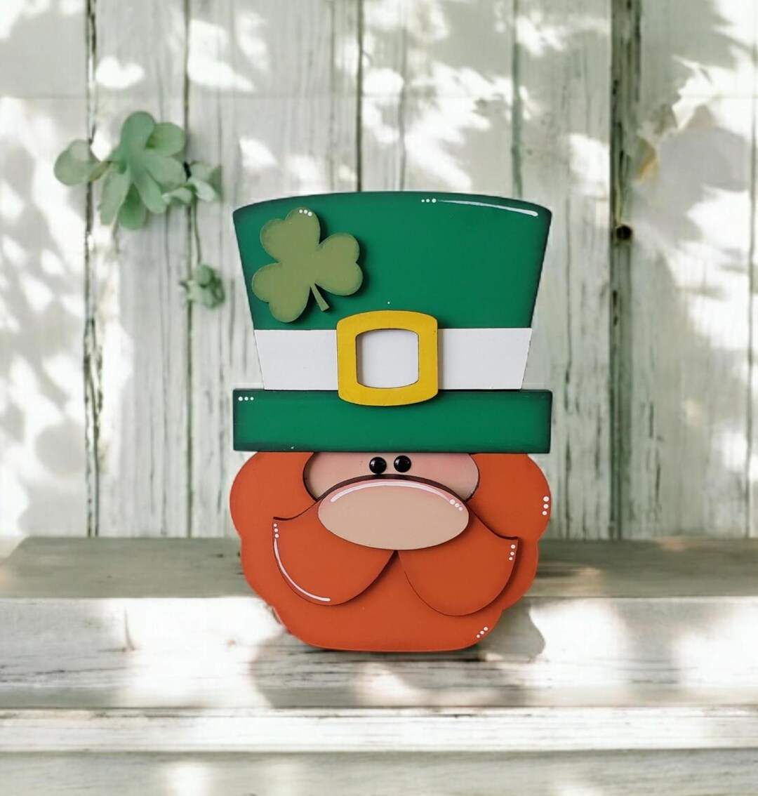 Happy St Patrick's Day Leprechaun - Wooden Leprechaun - St. Patrick's ...