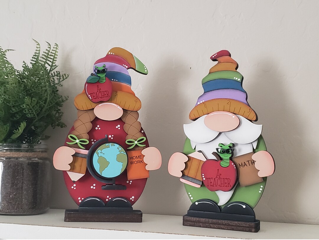 Wooden Layered Teacher Gnome - Classroom Decoration - Classroom Decor ...