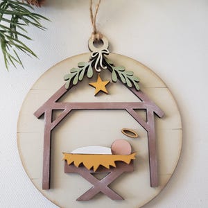 Nativity Christmas Ornament, Christmas Ornament, Holiday Ornament ...