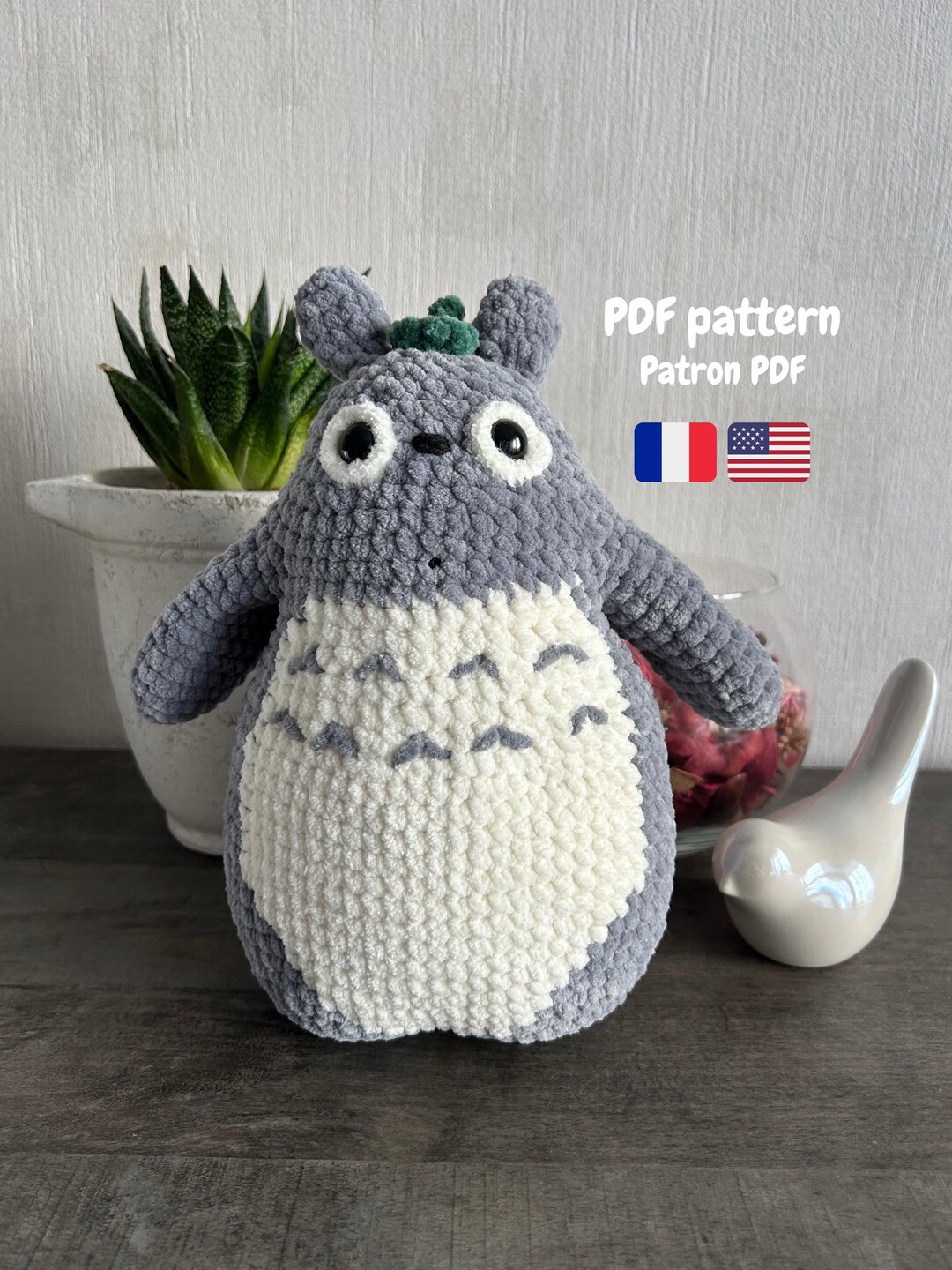 Totoro Crochet Pattern PDF, Totoro Amigurumi, My Neighbor Totoro Plush ...