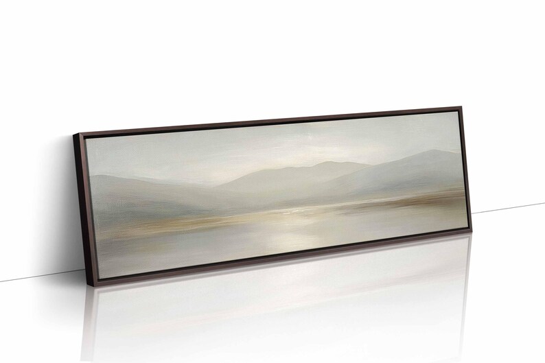 Soft Panoramic Wall Art, Pastel Horizon Abstract Landscape Canvas Print ...