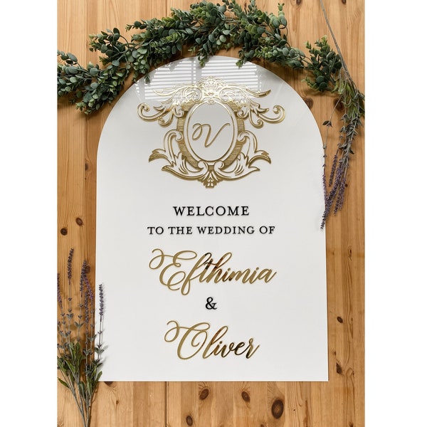 Acrylic Arch Wedding Welcome Sign 3d - Etsy