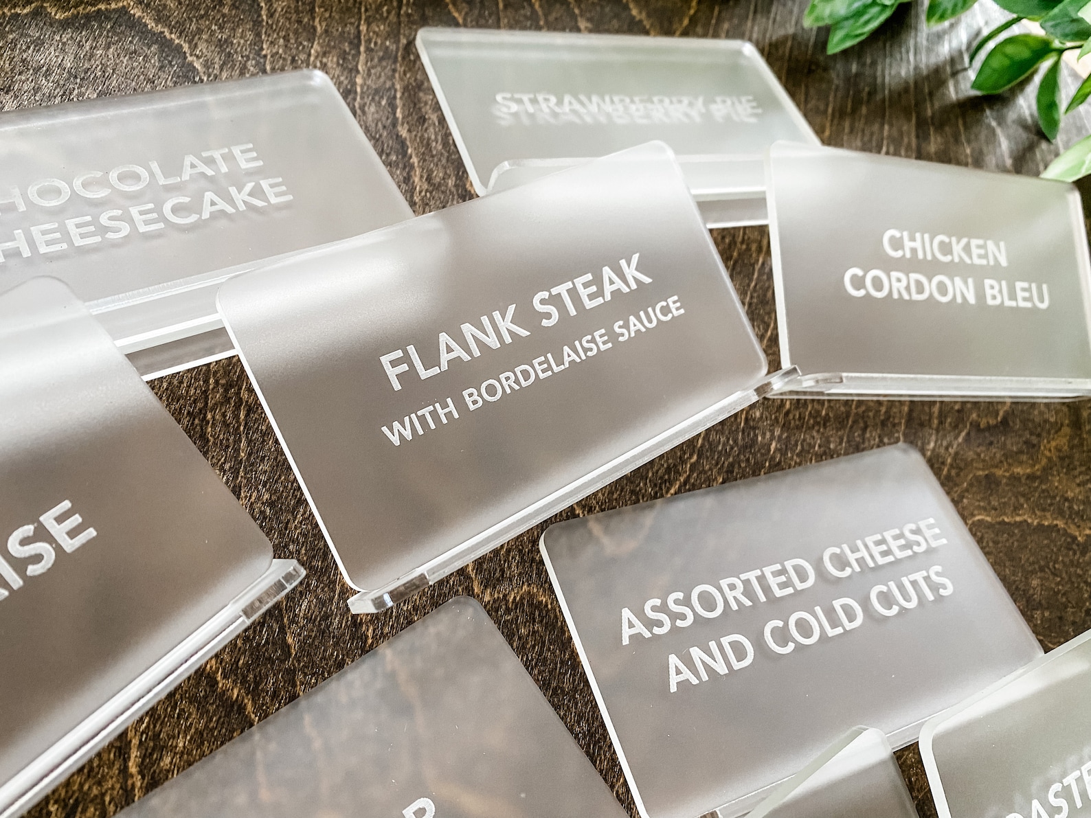 Acrylic Buffet Food Labels / Small Acrylic Food Signs With - Etsy