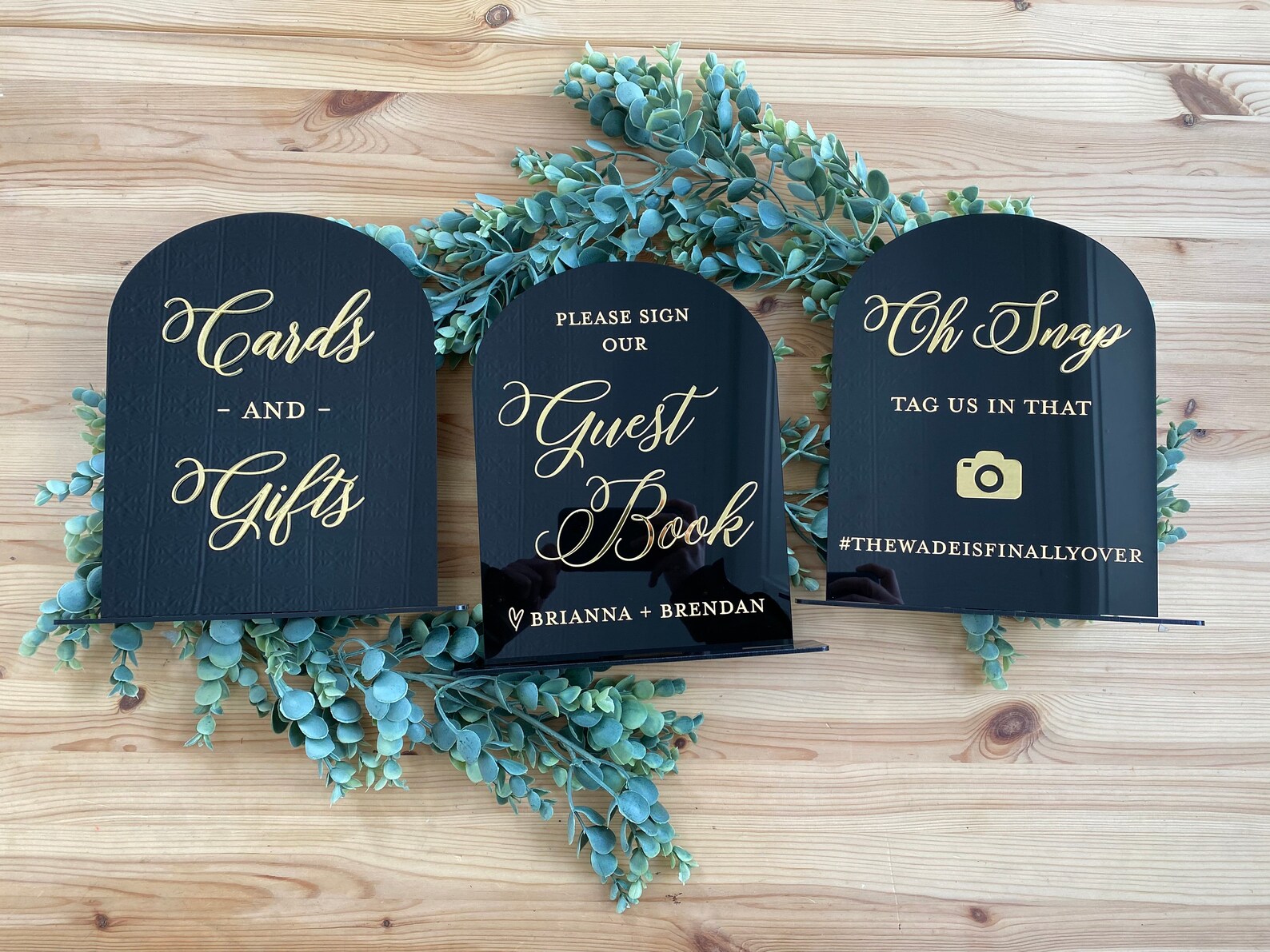 3D Arched Wedding Sign TRIO / Bundle Wedding Signs / Three - Etsy