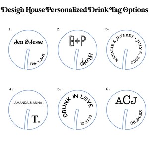Personalized Drink Tags / Wedding Drink Tags / Customizable Drink Decor ...