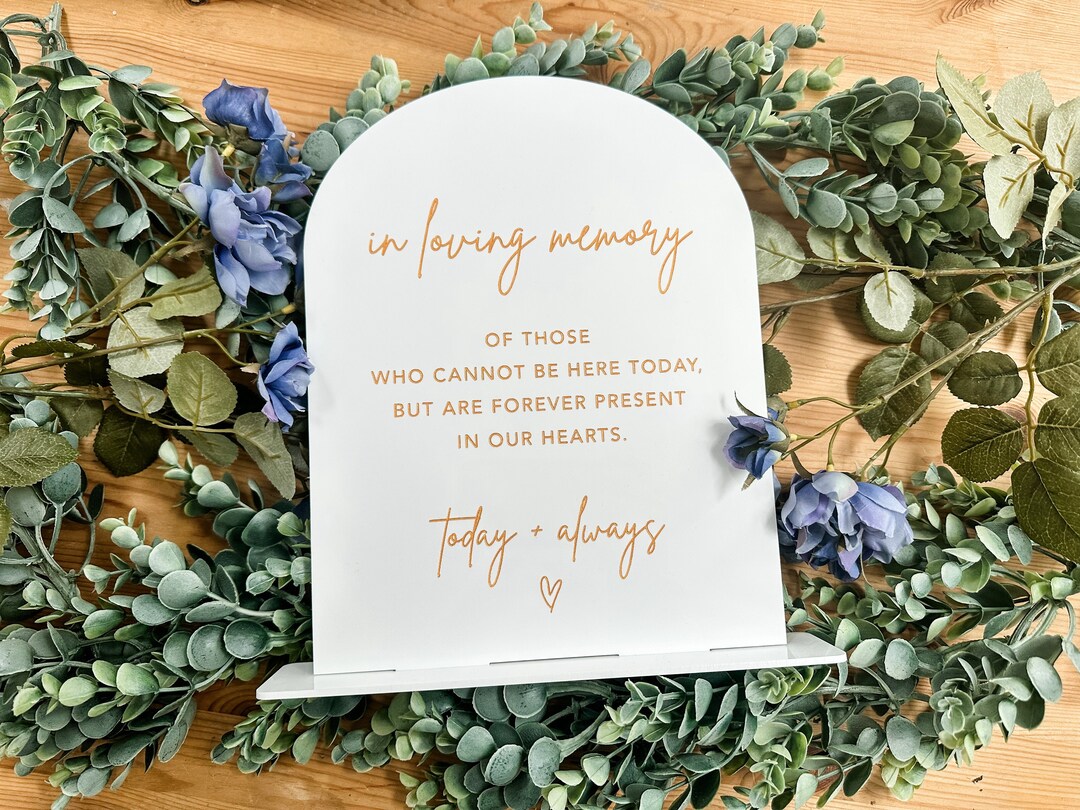 In Loving Memory Acrylic Sign / Wedding Sign / Event Sign / Arched ...
