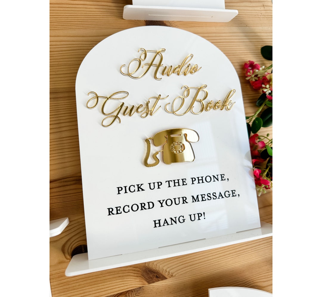 Audio Guest Book 3D Acrylic Wedding Sign / 3D Sign / Guest Book Sign ...