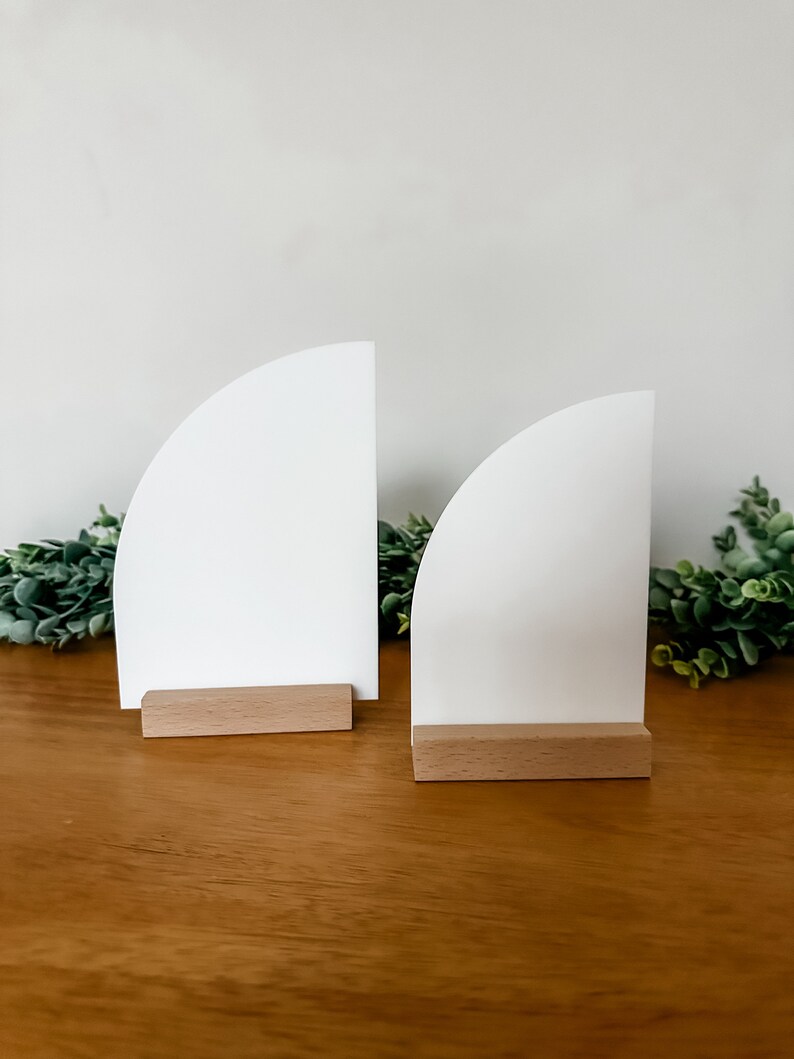 BLANK Acrylic Table Numbers / Shaped Table Number Signs / Blank Signs ...
