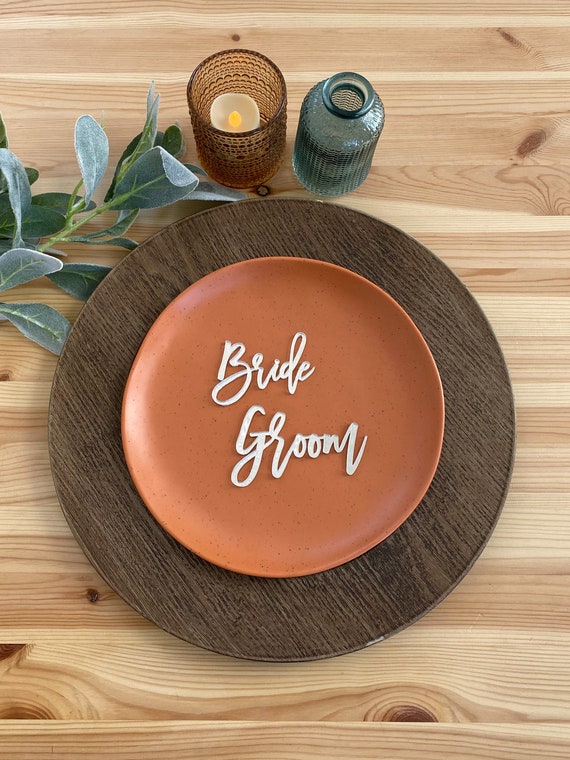 Acrylic Name Place Setting / Acrylic Name / Bride and Groom | Etsy