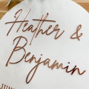 Circle Welcome Wedding Sign Version 2 / Acrylic Welcome Sign / Wedding ...